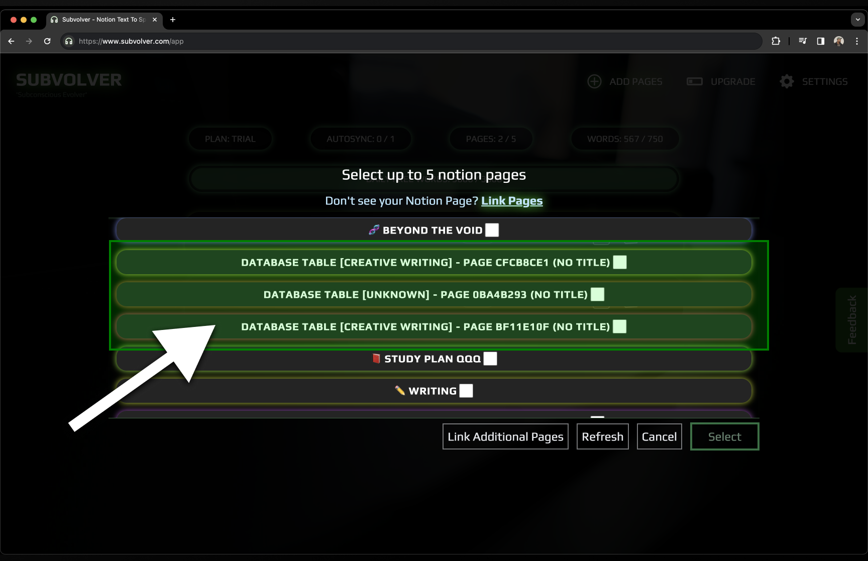 Subvolver - Notion Text To Speech